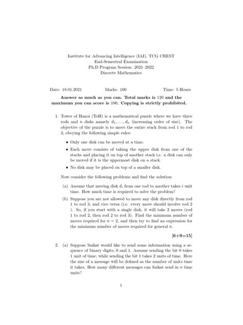 Question 1 Pdf Vertex Graph Theory Theoretical Computer Science