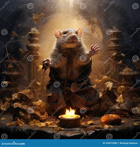 Brown Rat Rattus Norvegicus Made With Generative Ai Illustration Stock