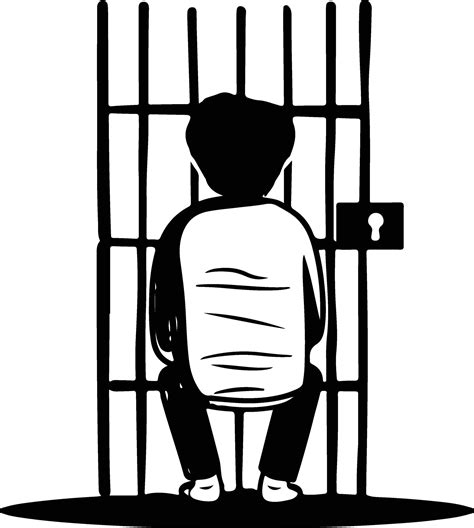 Prisoner Behind Bars 48923141 Vector Art At Vecteezy
