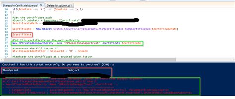 issue when using powershell scripts from content manager s documentation
