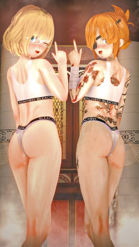 Rule 34 2girls 3d Bleached Bleached Clothing Blonde Hair Blue Eyes