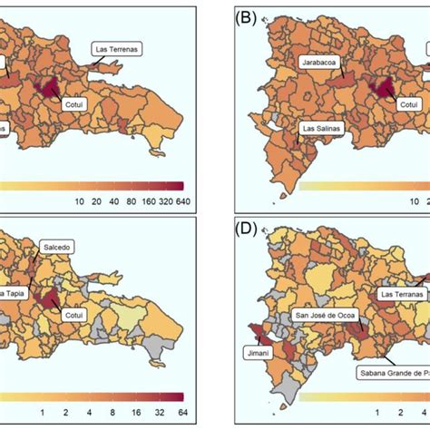 aggregated spatial distribution of cases over the 2014 2016 epidemic