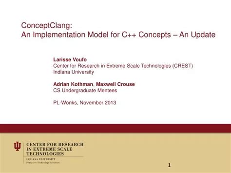 Ppt Conceptclang An Implementation Model For C Concepts An
