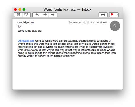 How To Change The Mail Font Size In Mac OS X