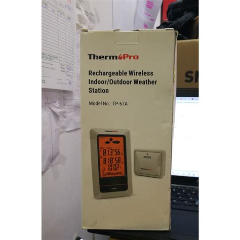 Thermopro Rechargeable Wireless Indoor Outdoor Weather Station Tp 67a Shopee Singapore
