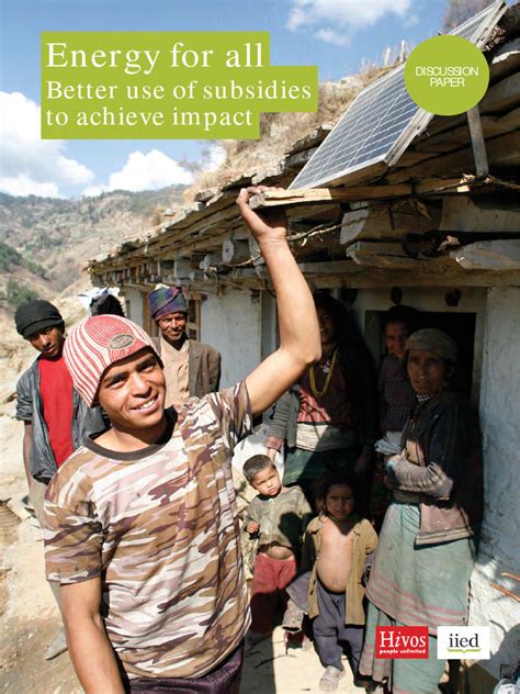 Energy For All Better Use Of Subsidies To Achieve Impact Online Pdf Subsidy Poverty