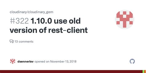 1 10 0 use old version of rest client · issue 322 · cloudinary