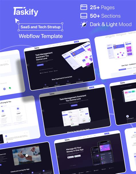 Taskify Website Page Template For Webflow