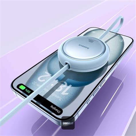 Baseus 100W Free2 Draw Mini Both Way Retractable Type C To Type C Fast Charging Data Cable 1M