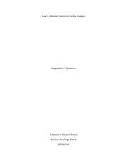 Modulo 3 asignacion 1 ejercicios docx Ana G Méndez University Online Campus Asignación 1