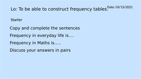 Data Constructing A Frequency Table Ungrouped And Grouped Data 2021 Teaching Resources