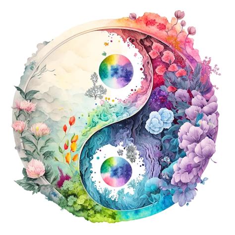 Premium Photo Yin Yang Watercolor 60