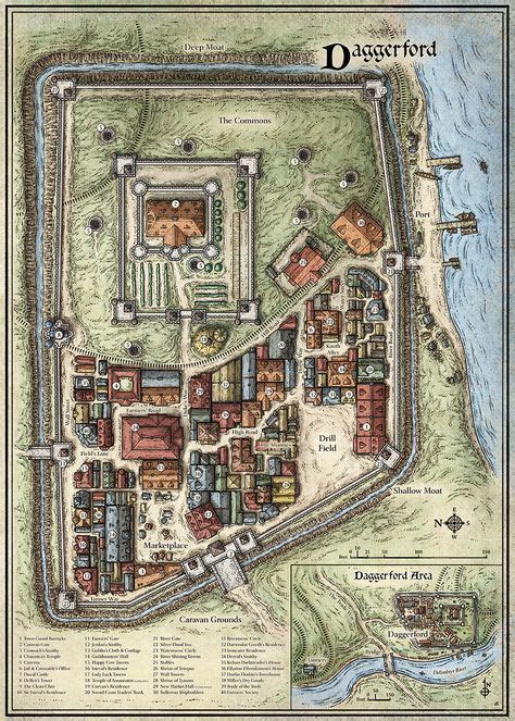 Daggerford Map Fantasy City Map Fantasy City Fantasy Map