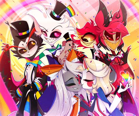 Download Vibrant Hazbin Hotel Characters Wallpaper