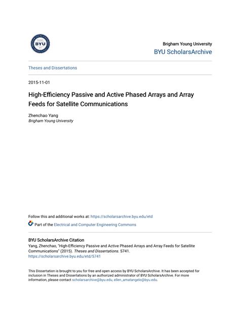 High Efficiency Passive And Active Phased Arrays And Array Feeds For