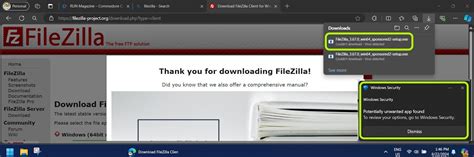 SOLVED How To Safely Download Install Filezilla And Why MS Edge Blocks It With VIRUS DETECTED