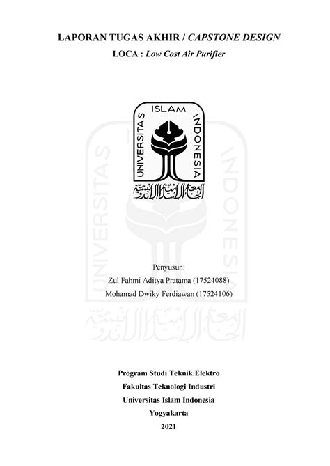 Pdf Capstone Proposal Captone Design Laporan Tugas Akhir Capstone