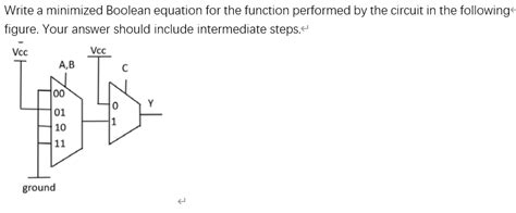 Solved Answer This Question Write A Minimized Boolean Equation For