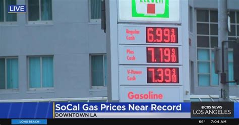 Southern California Gas Prices Are Hitting Record Highs Cbs Los Angeles