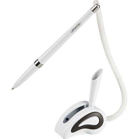 Ручка шариковая, синяя, с подставкой, на липучке для стены и стола ...