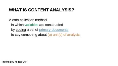 Concepts To Be Included Non Comparative Content Analysis