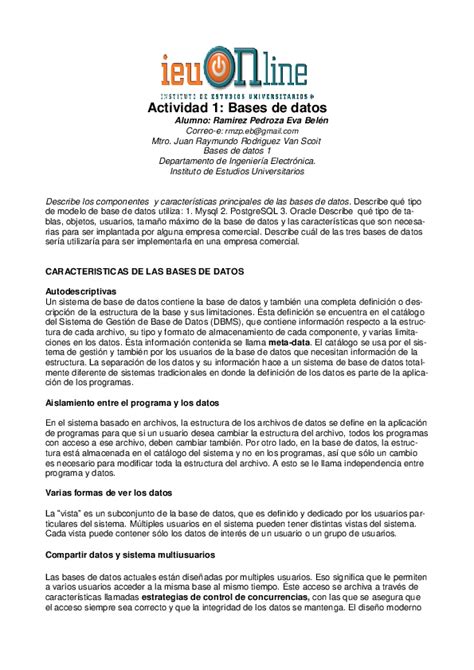 Doc Actividad 1 Bases De Datos