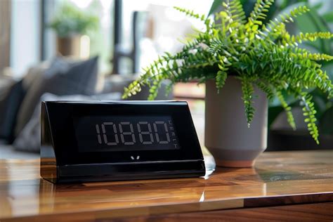 Sleek Desk Calendar With Digital Clock And Multiple Features Premium AI Generated Image