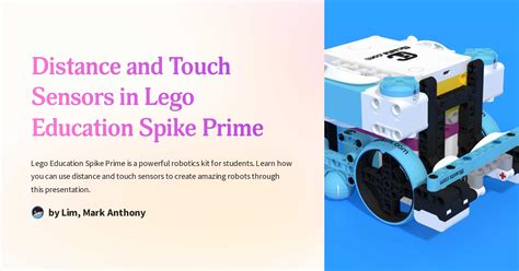 Distance And Touch Sensors In Lego Education Spike Prime