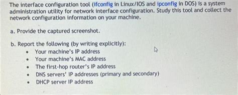 Solved The Interface Configuration Tool Ifconfig In