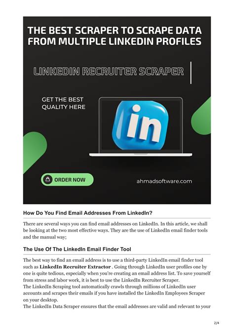 Ppt 1how To Find And Extract Email Addresses From Linkedin Powerpoint