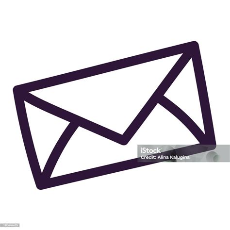 종이 봉투에 편지가 있는 줄가 닫힙습니다 흰색 배경에서 격리된 벡터 그림입니다 개념에 대한 스톡 벡터 아트 및 기타 이미지 개념 그리기 낙서 드로잉 Istock