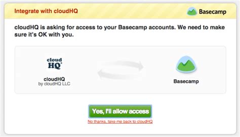 How To Sync Basecamp To Another Basecamp Account CloudHQ Support