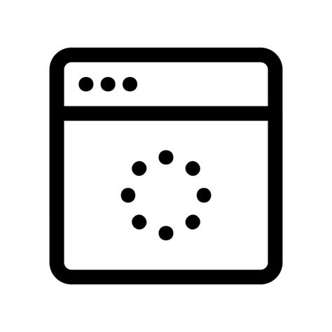 Application Window With Loading Spinner Indicating Processing Or Waiting State 60010406 Vector