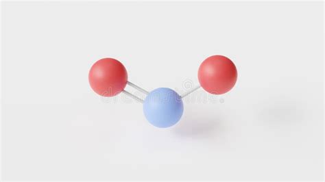 Nitrogen Dioxide Molecule 3d Molecular Structure Ball And Stick Model Structural Chemical
