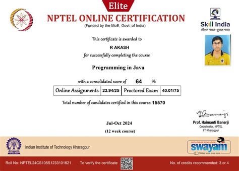 R Akash On Linkedin Programming Java Nptel