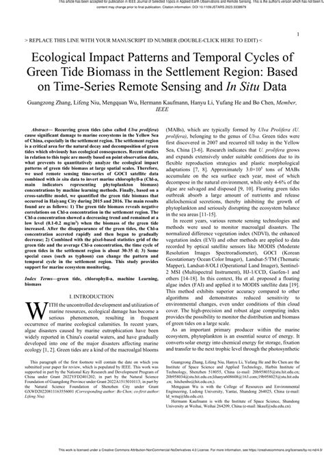 Pdf Ecological Impact Patterns And Temporal Cycles Of Green Tide Biomass In The Settlement