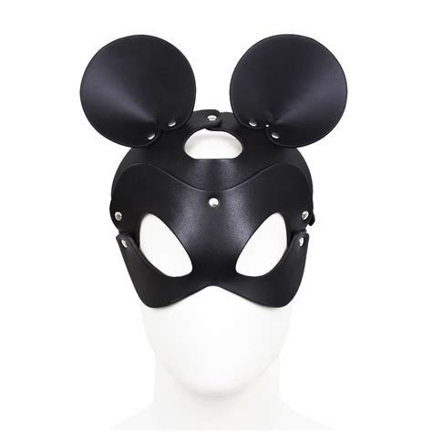 Intimate® Leather Cute Mickey Mouse Mask Headband For Men Women S