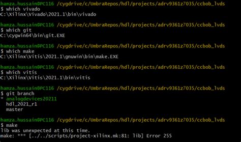 Hdl Project For Adrv9361 Wont Build Using Make Qanda Fpga Reference Designs Engineerzone