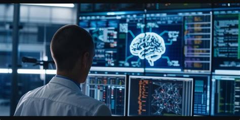 Businessman Analyzing Data With Artificial Intelligence Generative Ai Premium Ai Generated Image