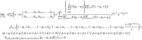 Meijer G Function General Characteristics Subsection 0404