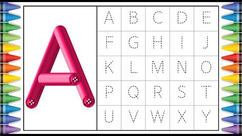 알파벳 놀이 유아와 어린이를 위한 Alphabet 대문자 A부터 Z까지 따라 쓰기 Write Alphabet A To Z Learn Abcd A For