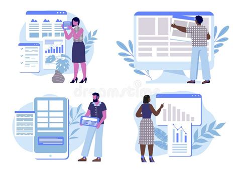 Adaptive Programming Set Stock Vector Illustration Of Technology