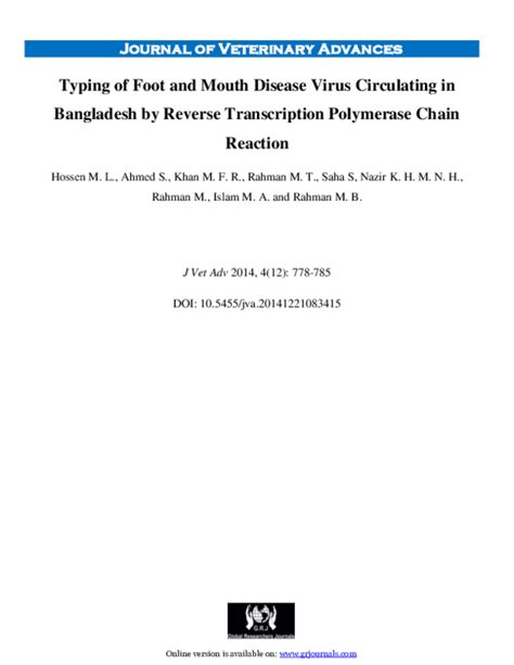 Pdf Development Of One Step Multiplex Rt Pcr Method For Simultaneous