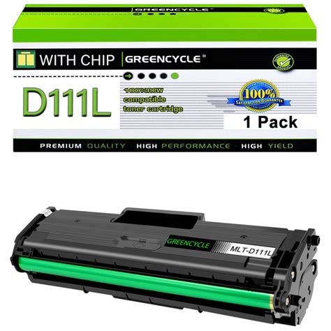 Greencycle 1 Pack Mlt D111l D111s Toner Cartridge Compatible For