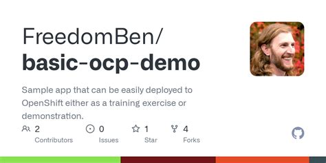 GitHub FreedomBen Basic Ocp Demo Sample App That Can Be Easily Deployed To OpenShift Either