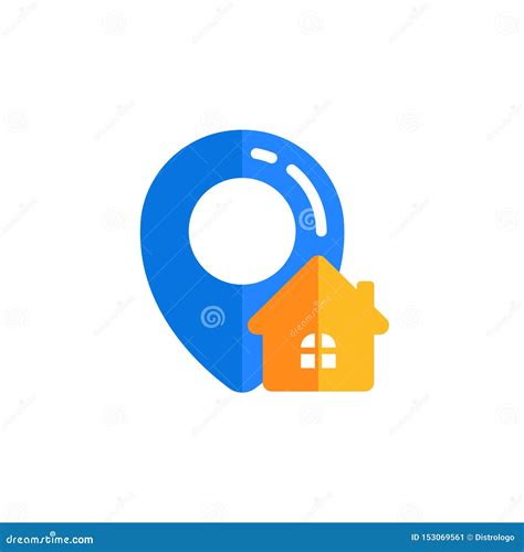 Pin Home Location Icon Vector Design Pin Map Sign Symbol Design Stock