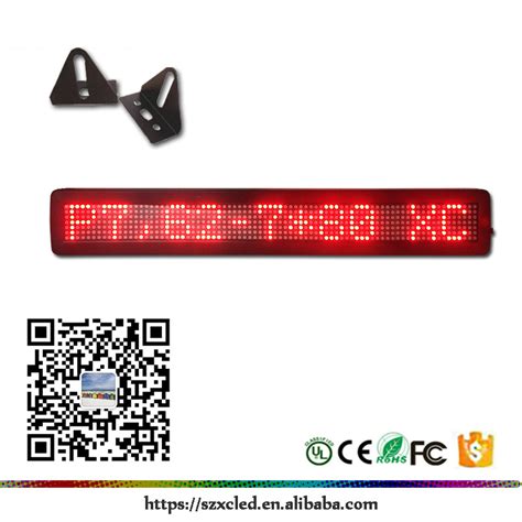 customized size language mono red single line scrolling message text image graphic