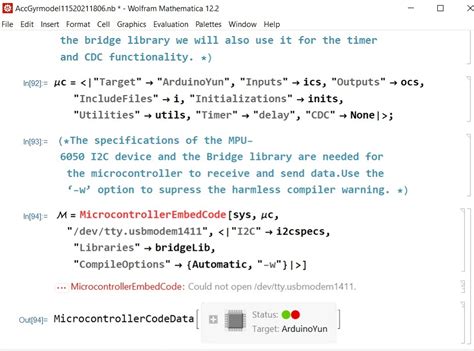 Modeling Microcontrollerembedcode Unable To Connect To Arduino Yun