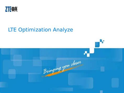 Lte Optimization Analysis Cell Parameter And Call Drop Solutions