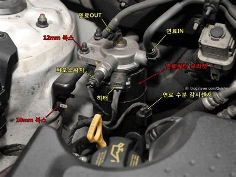 연료필터 교환 Diy 완료 연료필터 교체 네이버 블로그